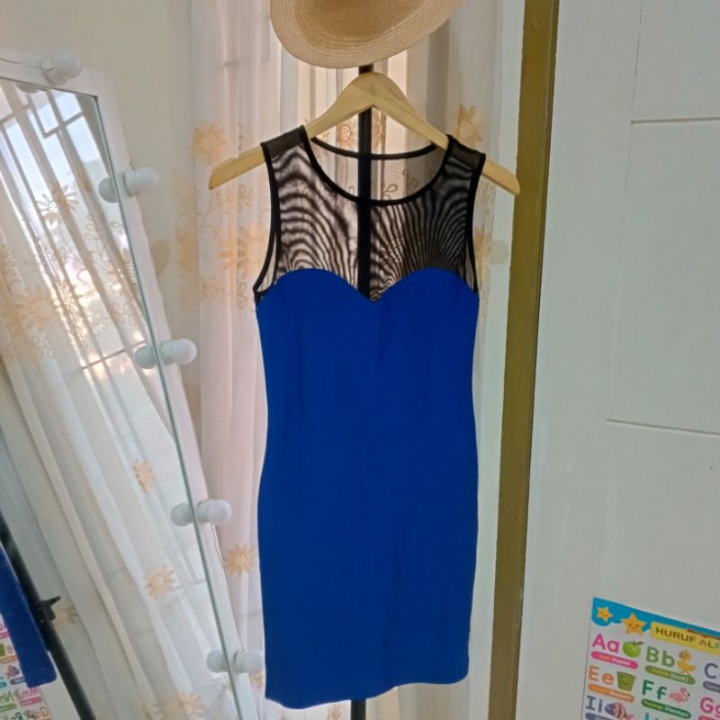 Jual Electric Blue Tube Mini Dress | Shopee Indonesia