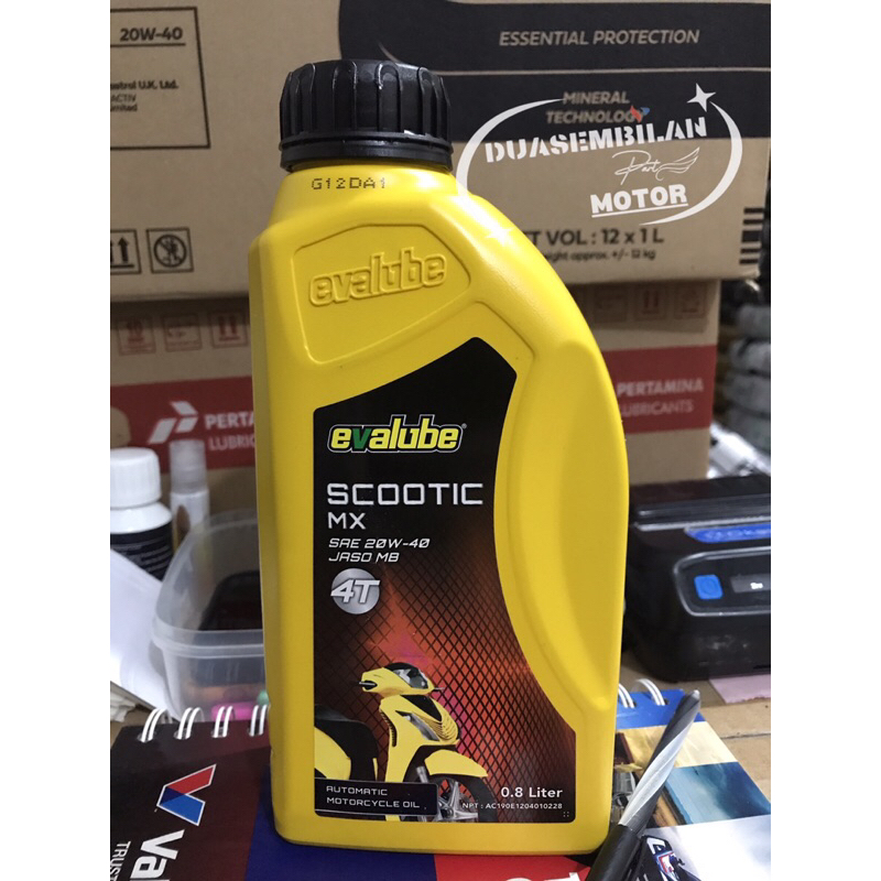 Jual Oli Evalube Scootic MX SAE 20w40 800 ml untuk motor matic | Shopee ...