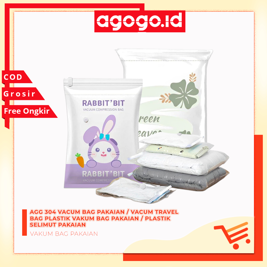 Jual AGG 304 VACUM BAG PAKAIAN / VACUM TRAVEL BAG / PLASTIK VAKUM BAG PAKAIAN / PLASTIK SELIMUT ...