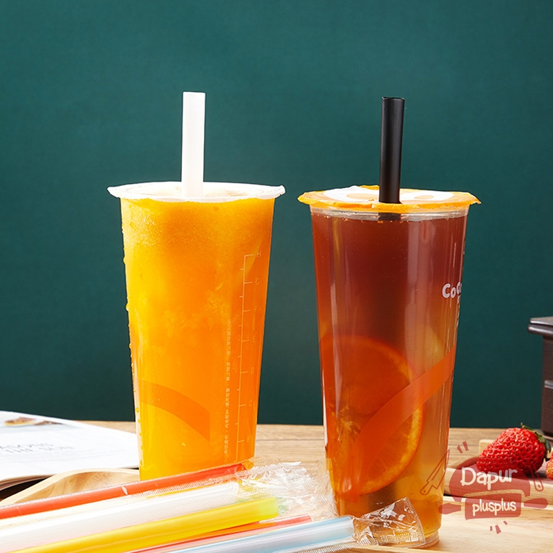 Jual Sedotan Pipet Jumbo Minuman Bubble Boba Plastik Steril Ujung ...