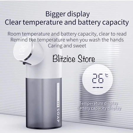 Jual Soap Dispenser Automatic Rechargeable Foam Handwash Temperature ...