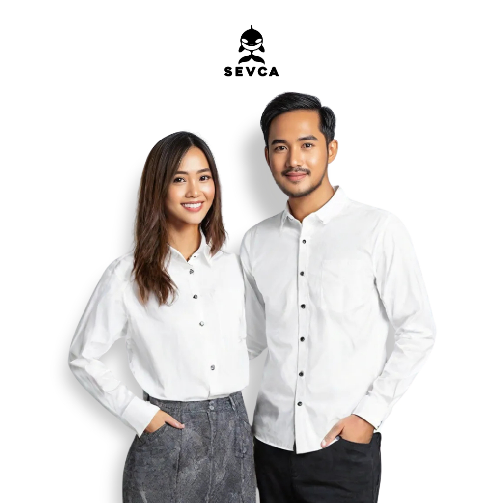 Jual SEVCA - Kemeja Lengan Panjang Polos Pria Wanita Unisex Size M L XL | Shopee Indonesia