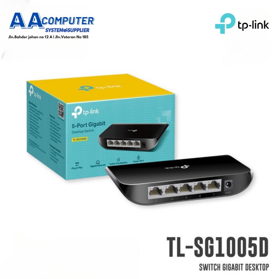 Jual TP-LINK TL-SG1005D TPLink 5 Port Gigabit Desktop Switch Hub | Shopee Indonesia