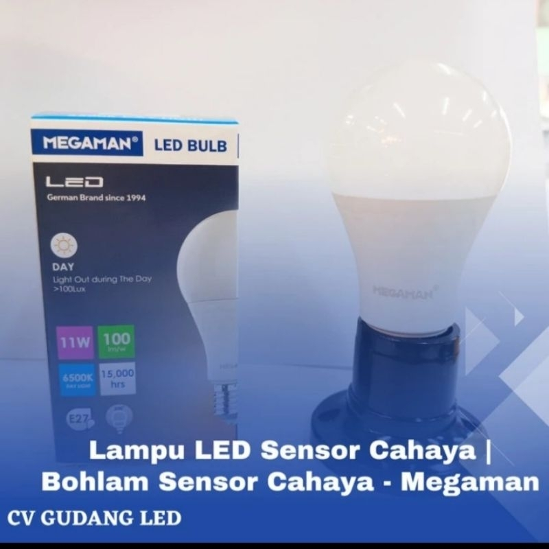 Jual Lampu LED Sensor Cahaya | Bohlam sensor cahaya Garansi 1 Tahun - MEGAMAN | Shopee Indonesia