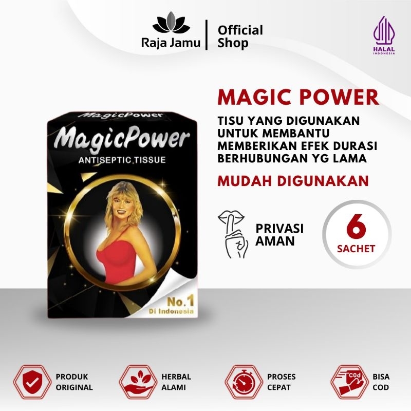 Jual Tissue Magic Power Isi 6 Sachet Tisu Mejik Pria Tahan Lama ...