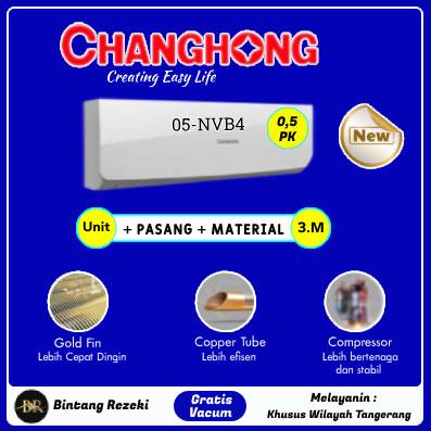 Jual AC CHANGHONG 1/2.PK ( STANDARD ) + PASANG | Shopee Indonesia