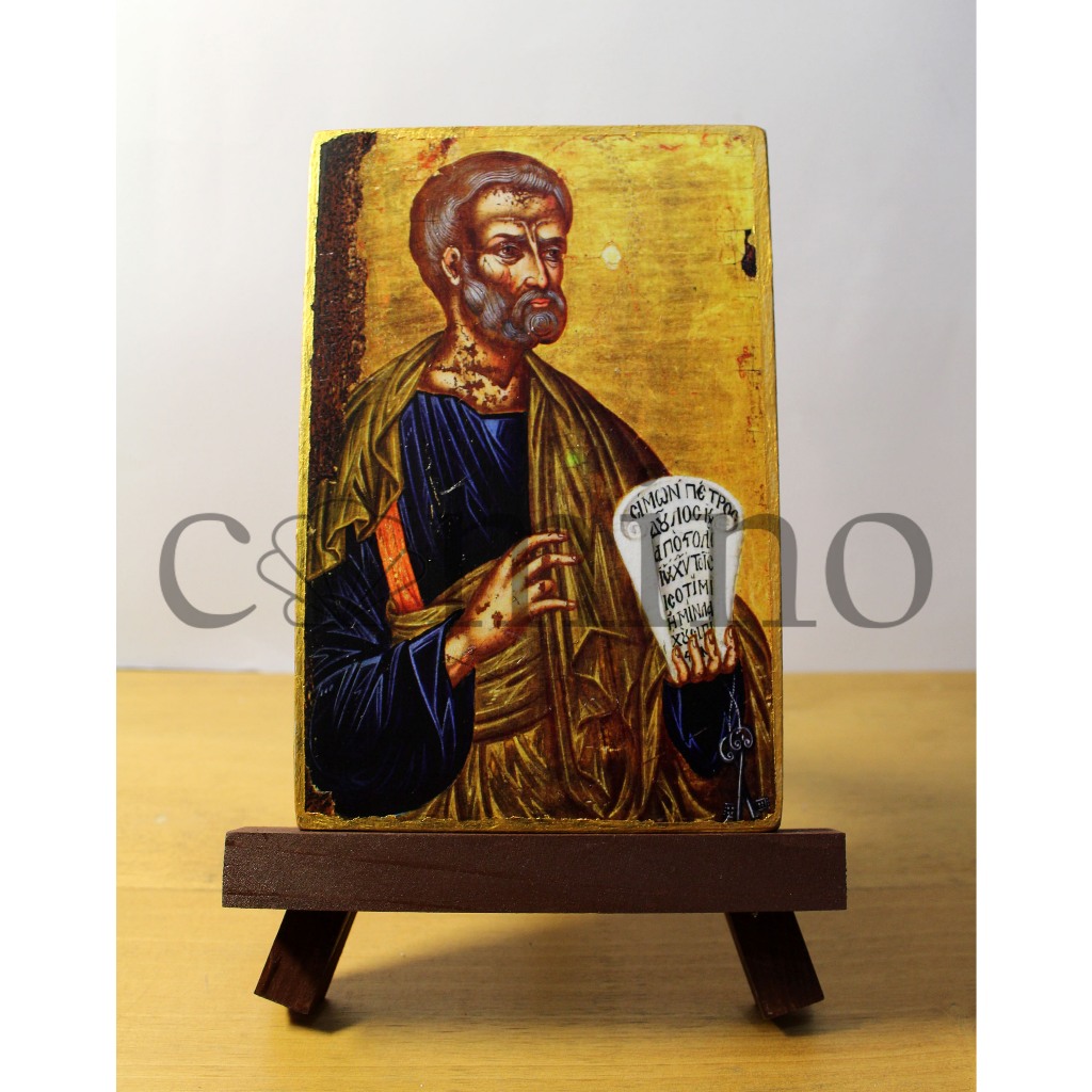 Jual Ikon St Petrus Peter Kayu Asli Kristen Katolik Ortodoks Catholic ...