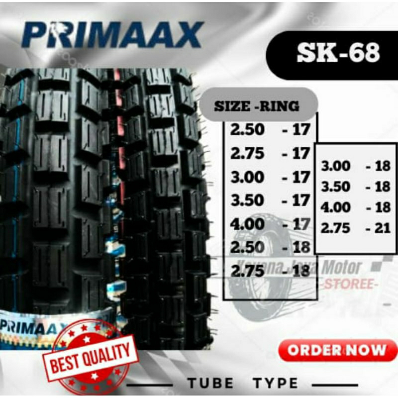 Jual BAN TRAIL/SEMI TREL/CROSS SK 68 PRIMAAX RING 17 18 21 TERSEDIA ...