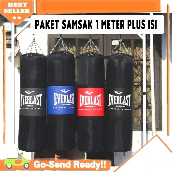 Jual Samsak Tinju 1 Meter Isi Kain Perca Full Boxing Punching Bag ...