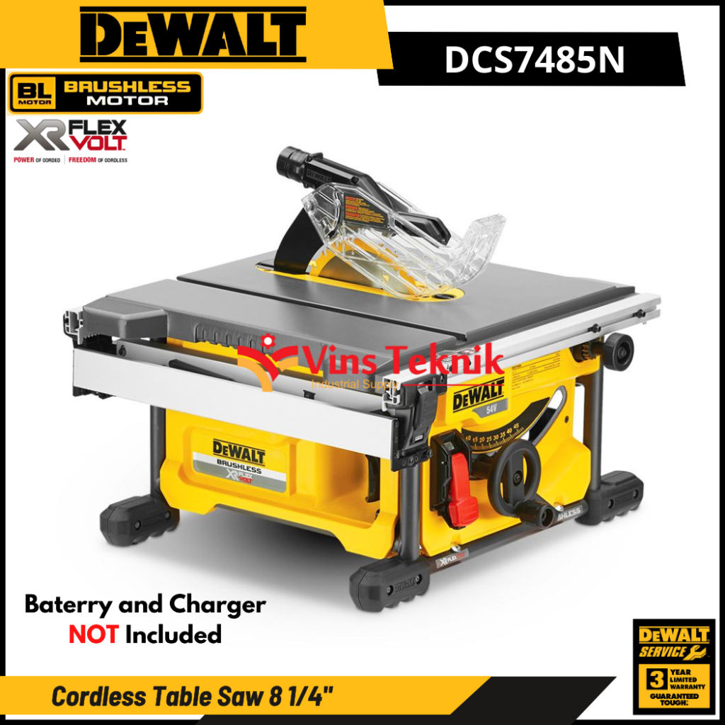 Jual DEWALT DCS7485N Mesin Gergaji Kayu Meja Table Saw Cordless ...