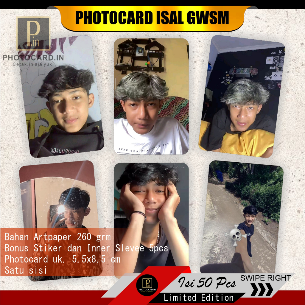 Jual Photocard Isal GWSM isi 50 pcs (Free Stiker dan Inner Slevee 5pcs ...