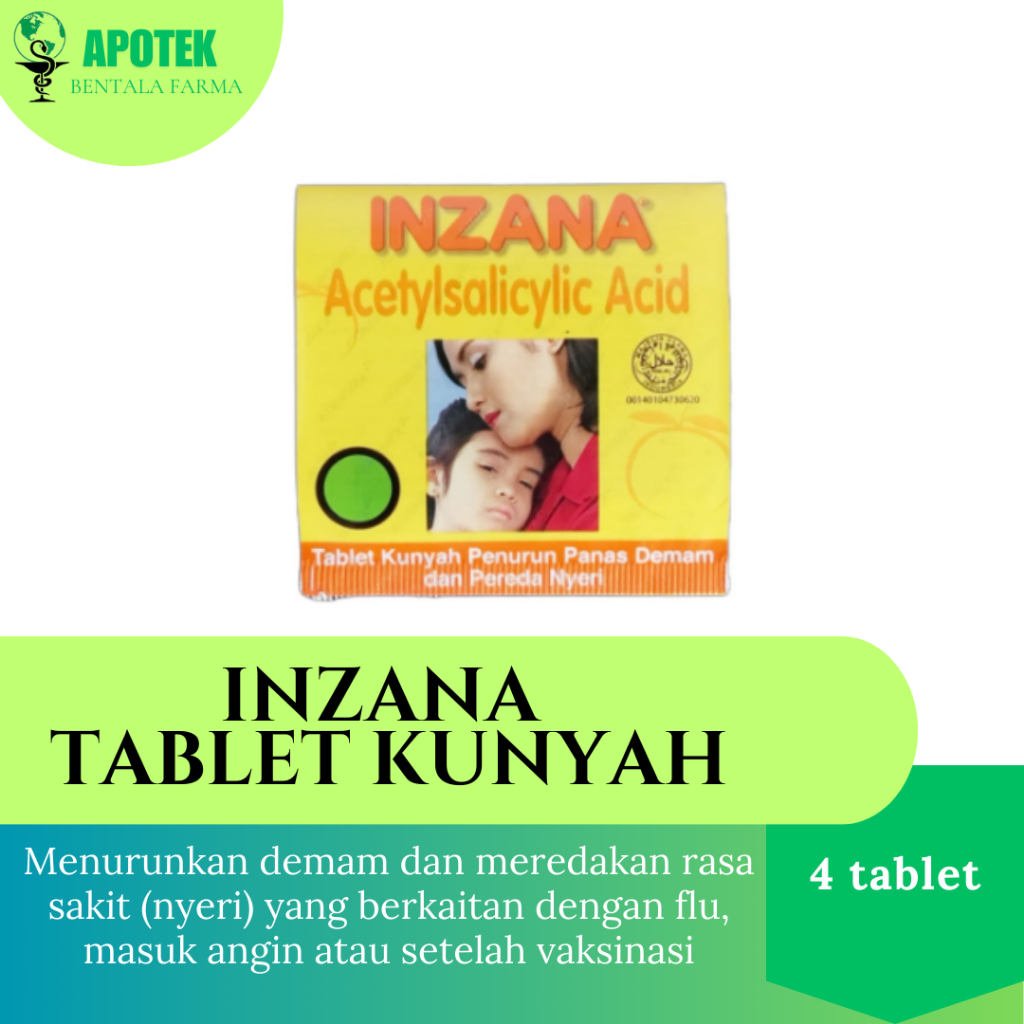 Jual Inzana Tablet Kunyah Isi 4 Tablet | Shopee Indonesia