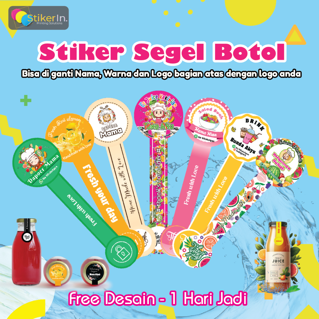 Jual STIKER SEGEL BOTOL CUSTOM / SETIKER SEGEL / STIKER SEAL LABEL ...