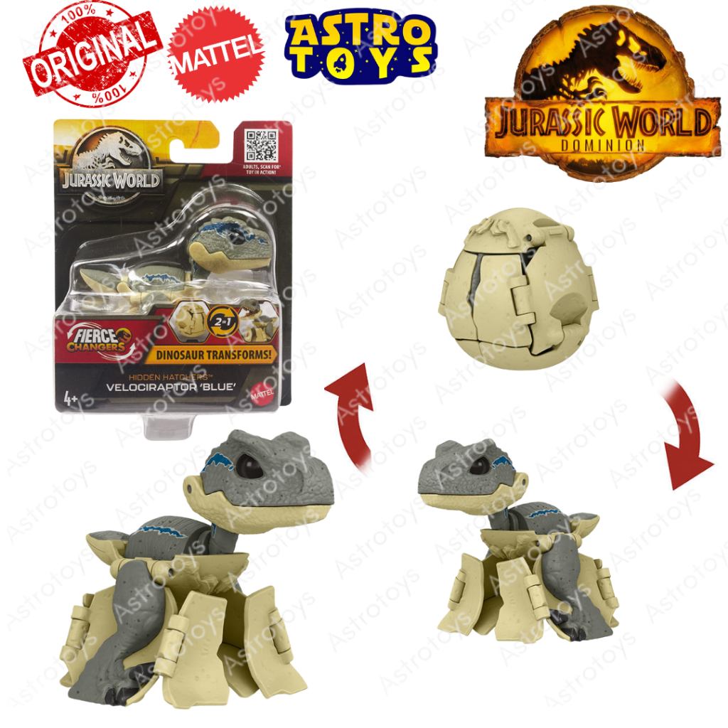 Jual Mattel Jurassic World Dino Figure Fierce Changers Velociraptor ...