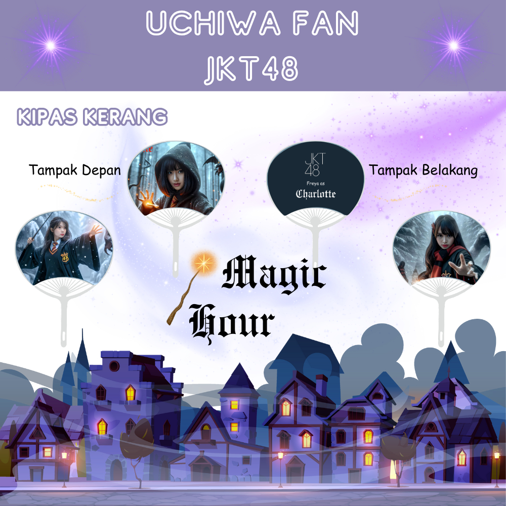 Jual KIPAS JKT48 KERANG (HARGA 1 PCS) MOON UCHIWA FAN JPOP CARDS IDOL ...
