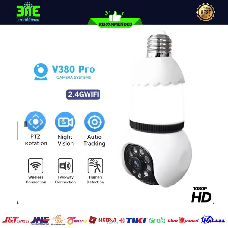 Jual IP Camera Bulb Bohlam Lampu Wifi Panorama PTZ 360 Derajat CCTV ...
