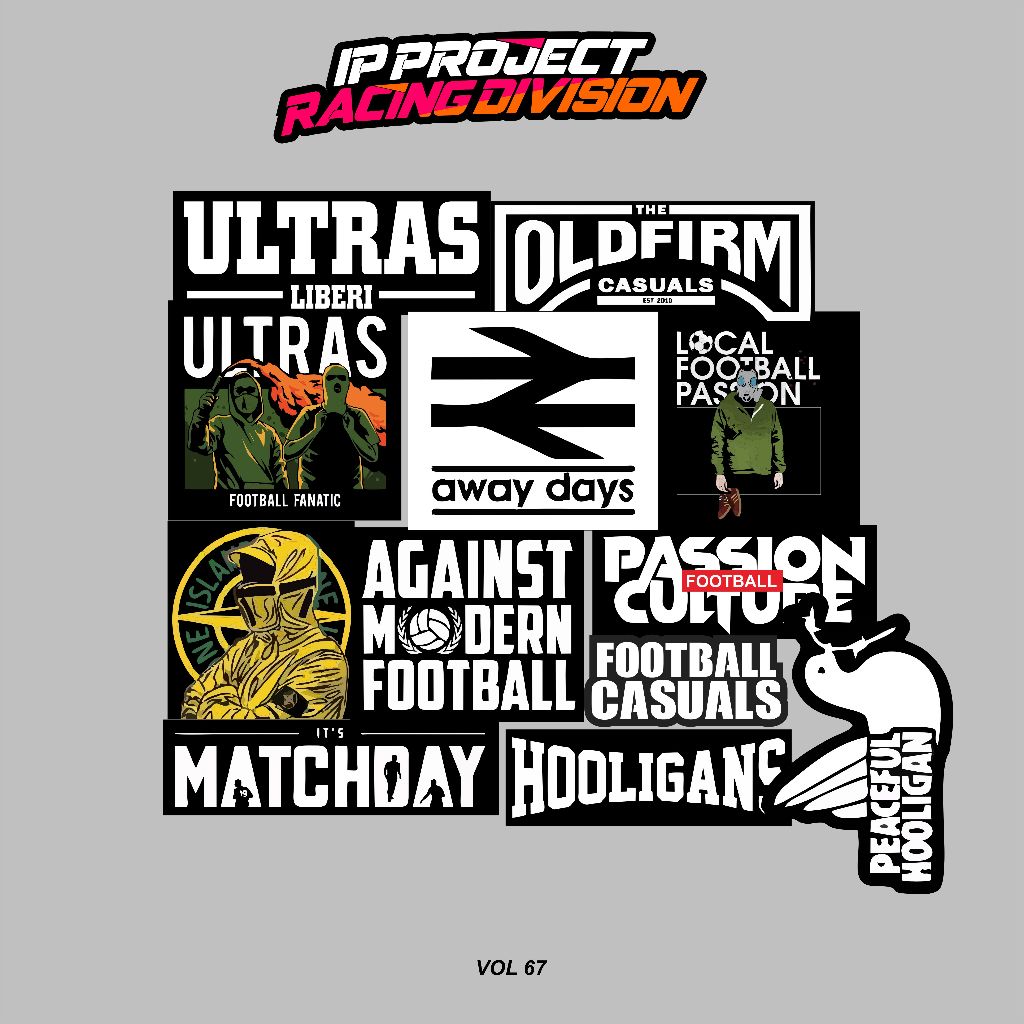 Jual STIKER CASUAL FOOTBAL,HOLIGANS, ULTRAS, ISI 13 PCS , sticker anti ...
