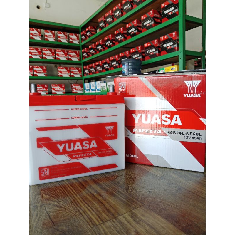 Jual Aki Mobil Grand Livina YUASA AM NS60L 12.V 45 AH Nissan March | Shopee Indonesia