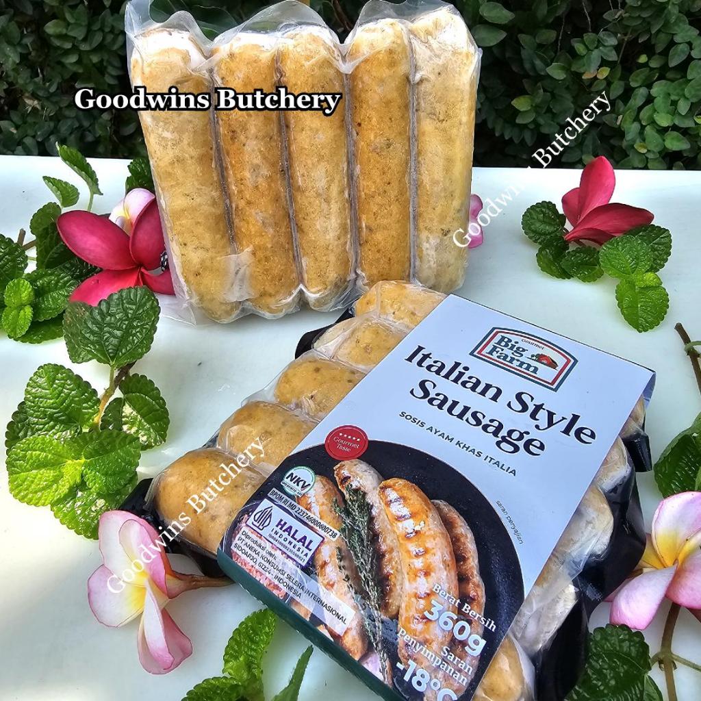 Jual Chicken sausage Italian style Big Farm sosis ayam frozen 5pcs 360g ...