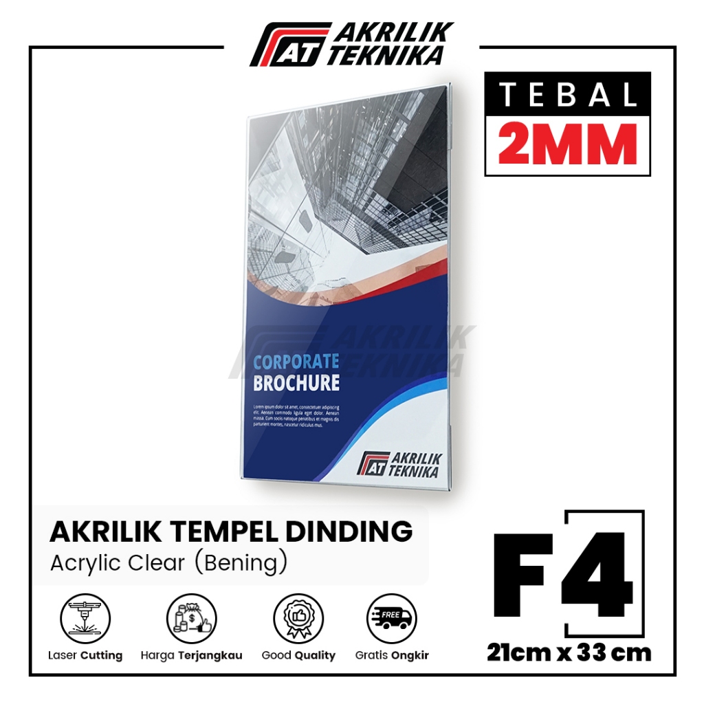 Jual Akrilik Tempat Brosur Tempel Sign Holder Qris Barcode Menu Wall ...