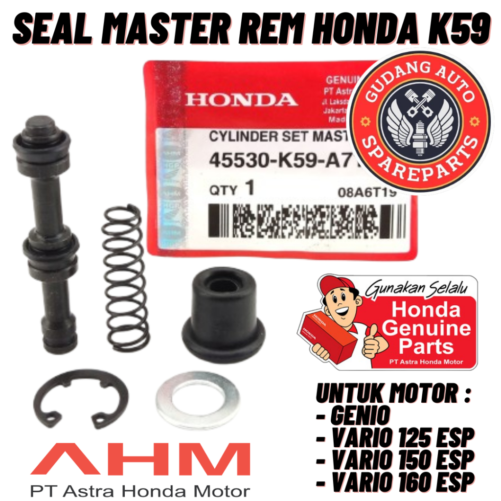 Jual ORIGINAL AHM Sil Seal Master Rem Depan Honda Vario 125-150 FI ...