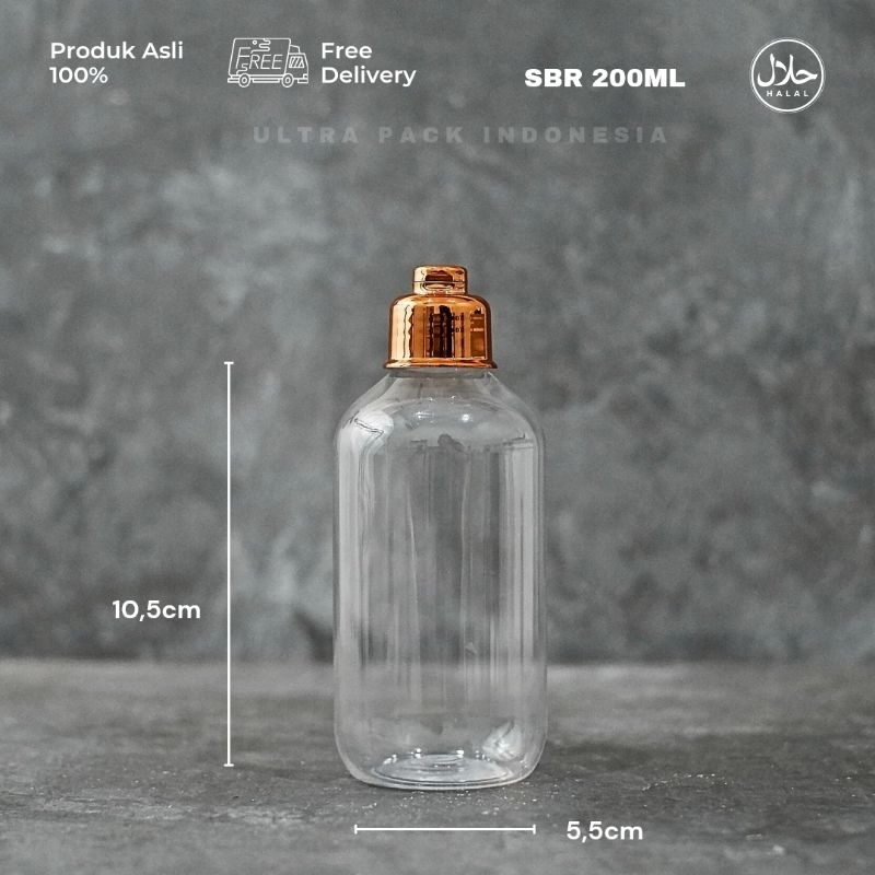Jual KEMASAN BOTOL FLIPTOP ISI ULANG - PET SBR 200ML CLEAR + FLIP TOP ALUMINIUM - PREMIUM ...