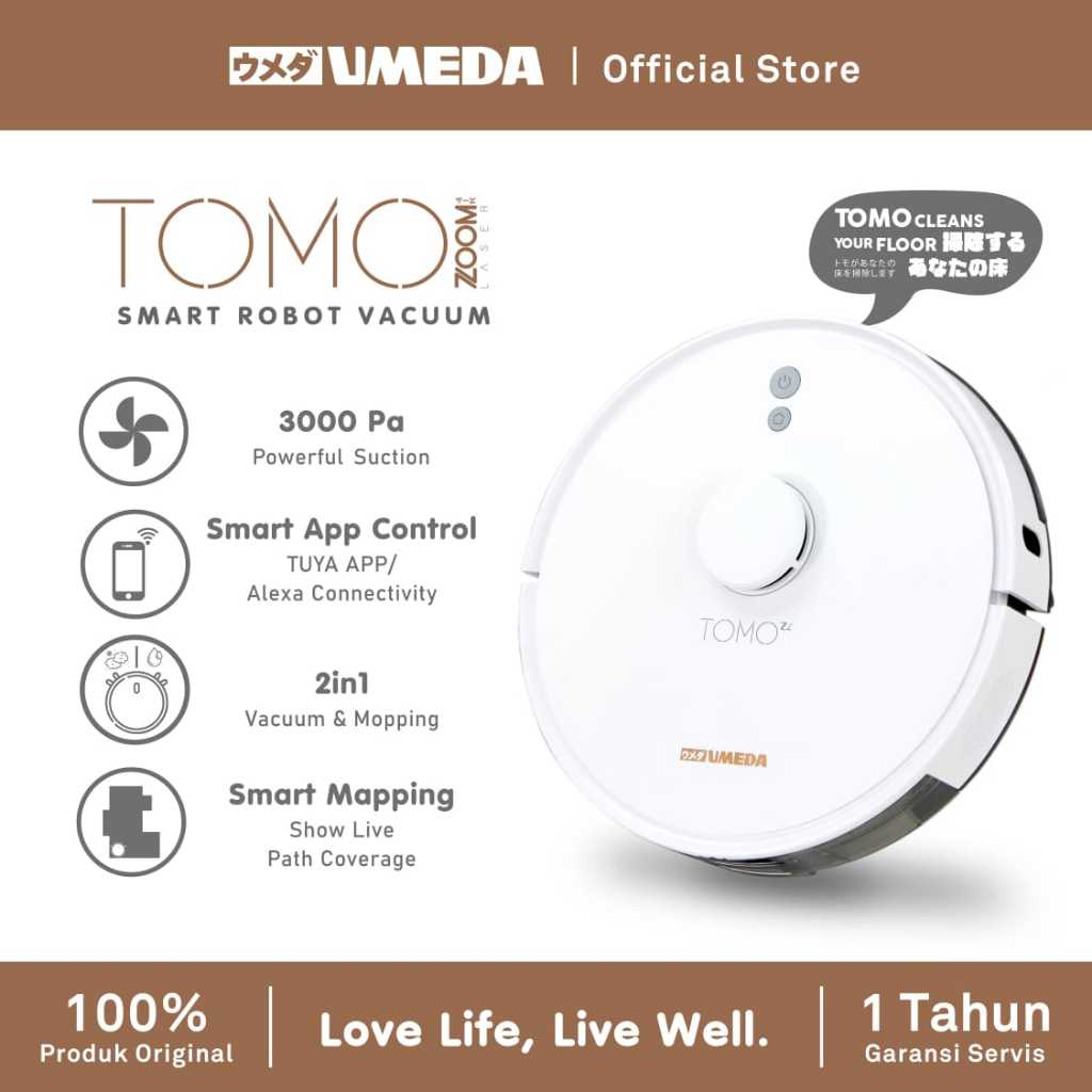 Jual Umeda Robot Vacuum Tomo Zoom Laser | Shopee Indonesia