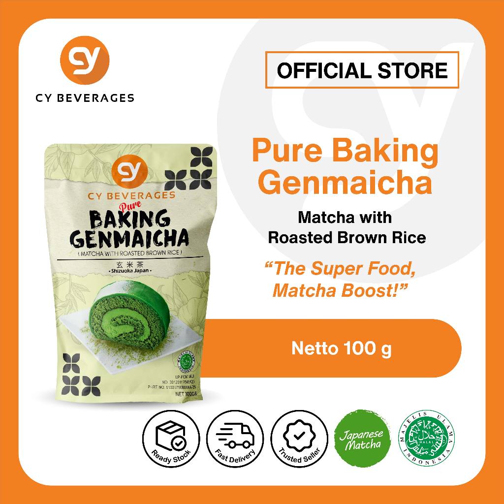 Jual CY Pure Baking Genmaicha 100g - Bubuk Genmaicha Murni untuk Baking ...