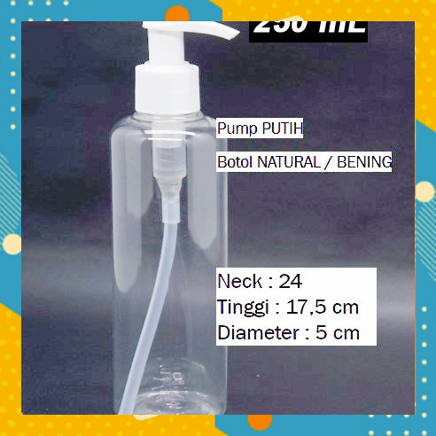 Jual Botol Pump 250 mL 250mL Bening Tempat Sabun Cair Hand Sanitizer Shampo ST02BTAL | Shopee ...