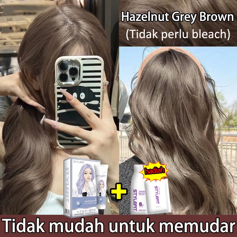 Jual 【Cat rambut profesional】STYLE FIT Coklat hazelnut cat rambut ...