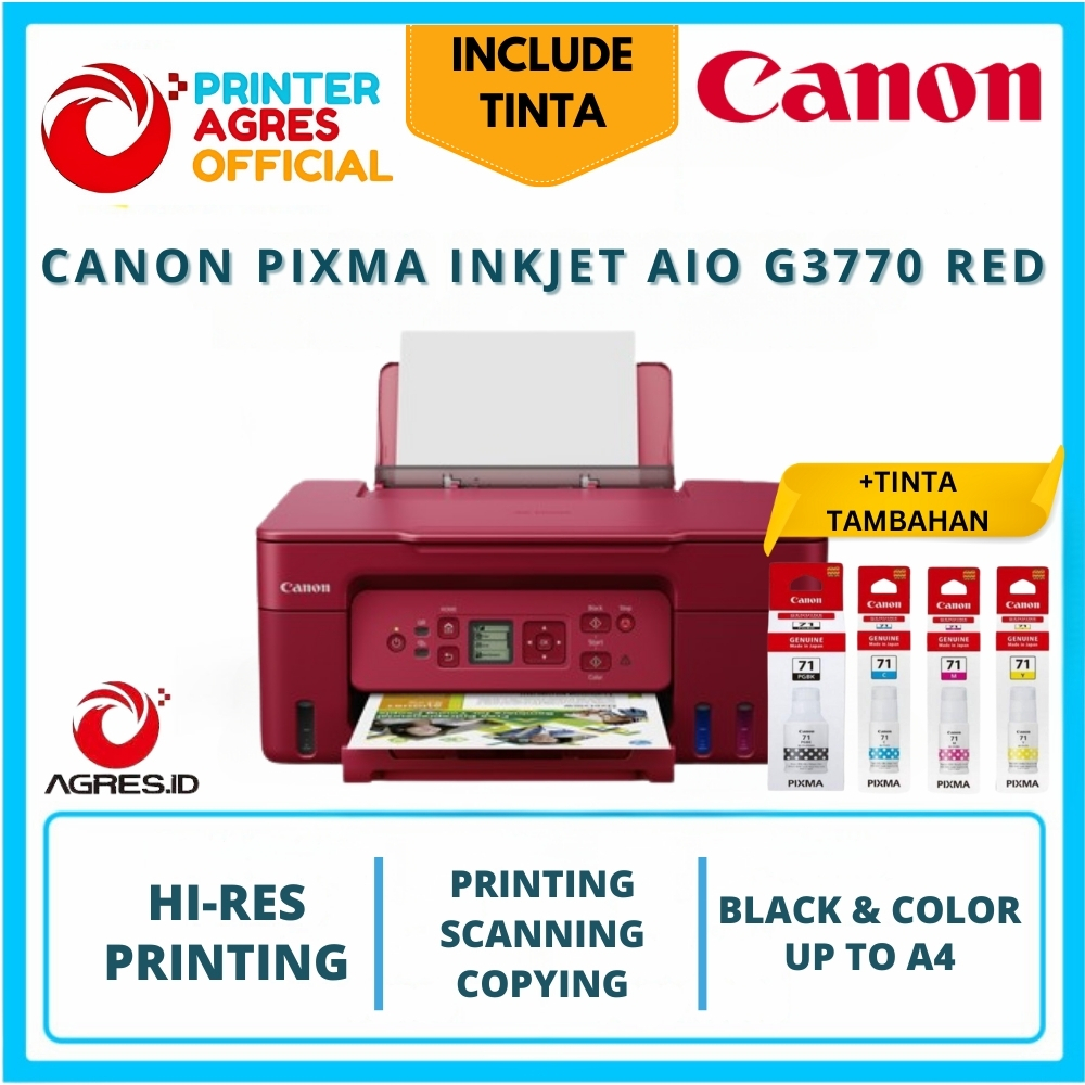 Jual Printer CANON Pixma G3770 G 3770 Print Scan Copy Ink Tank A4 WiFi ...