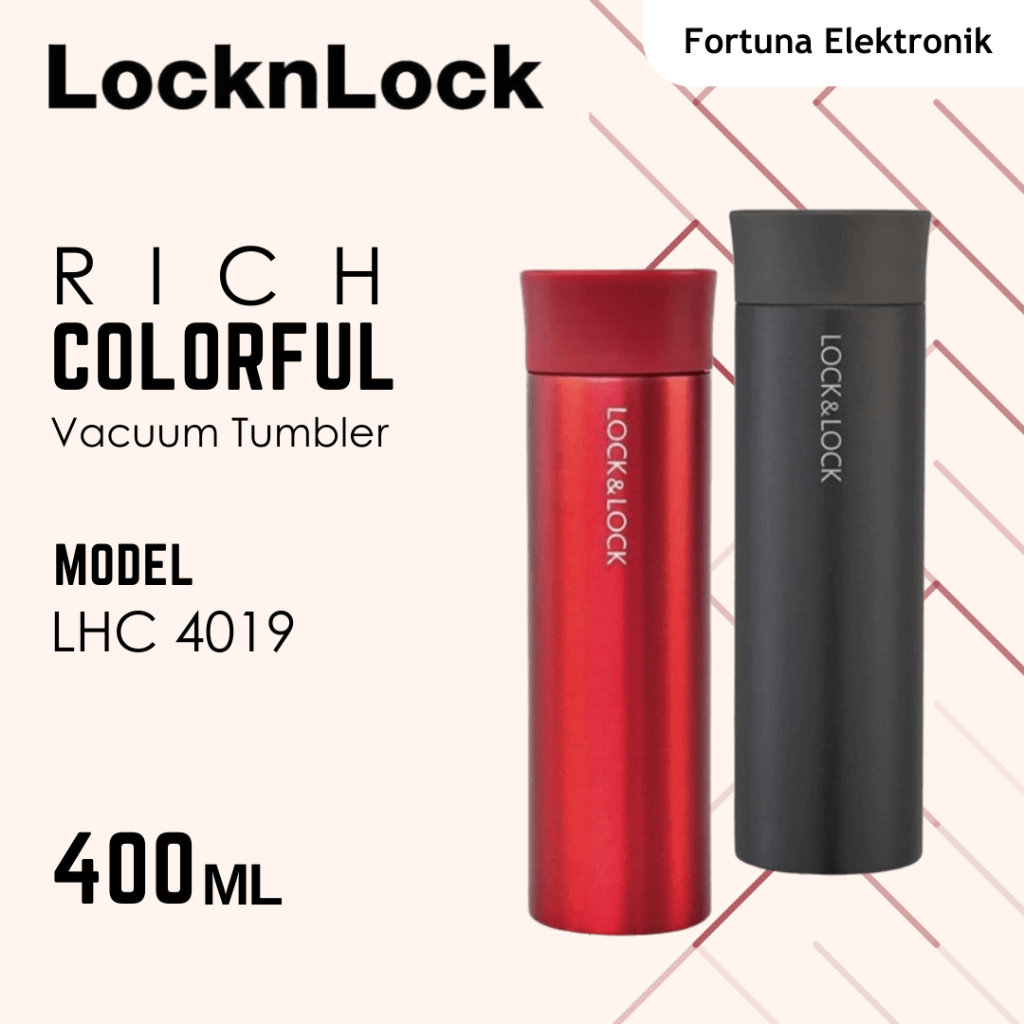Jual LocknLock Rich Colorful Tumbler LHC 4019 Vacuum Flask Bottle Termos 400 ml | Shopee Indonesia