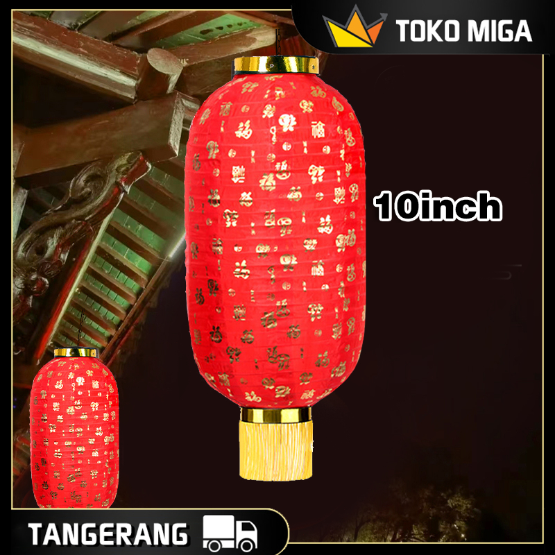 Jual 10 Inch Lampion Chinese New Year Pola FU Kualitas Tinggi Lampion ...