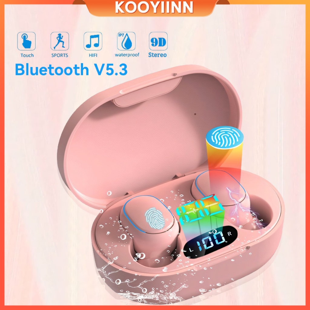 Jual KOOYIINN TWS Earphone Bluetooth 5.3 Wireless Earbuds 9D Surround ...