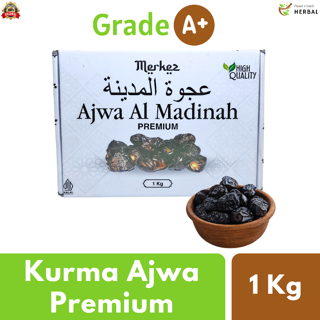 Jual Kurma Ajwa 1 Kg Asli 100% Original Premium Madinah | Kurma Azwa ...
