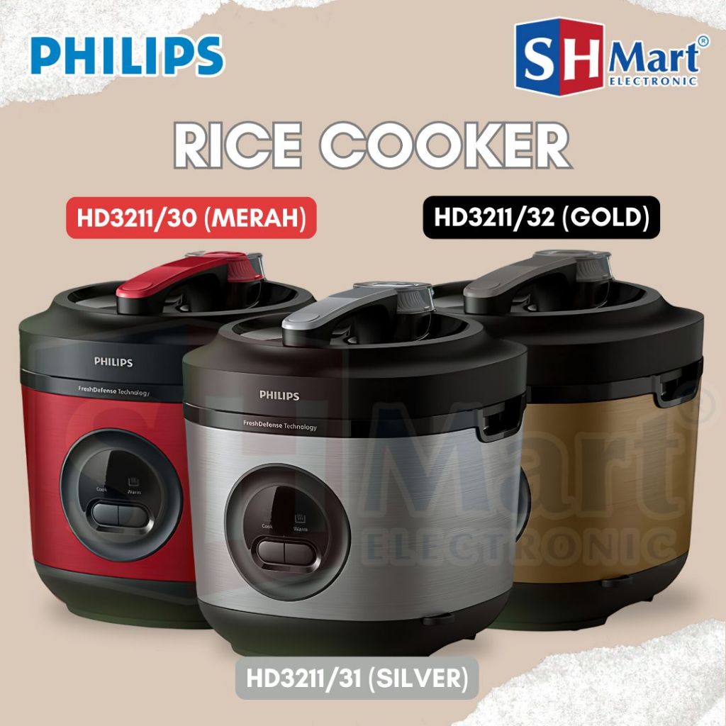Jual RICE COOKER PHILIPS KAPASITAS 1,8 LITER HD3211 ANTI LENGKET ...