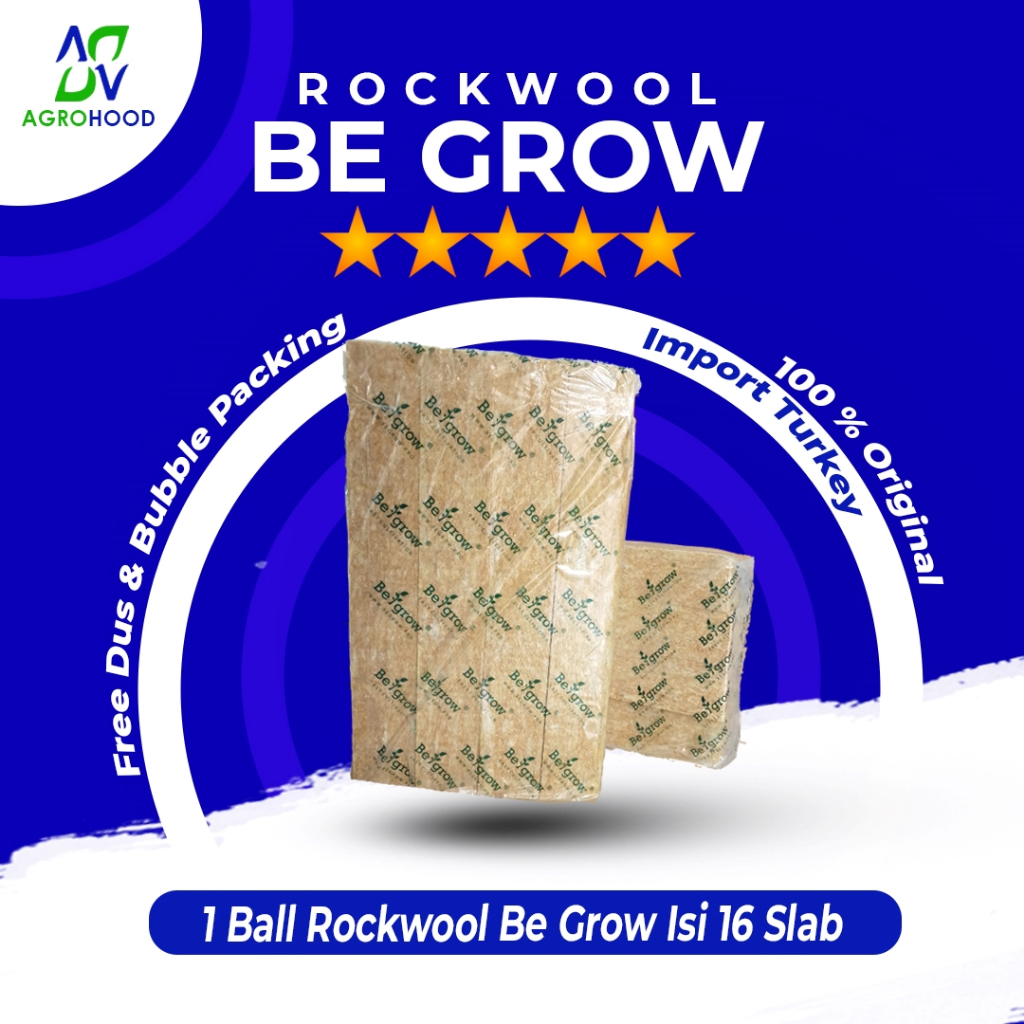 Jual Rockwool Hidroponik Be Grow 1 Ball isi 16 Slab | Shopee Indonesia