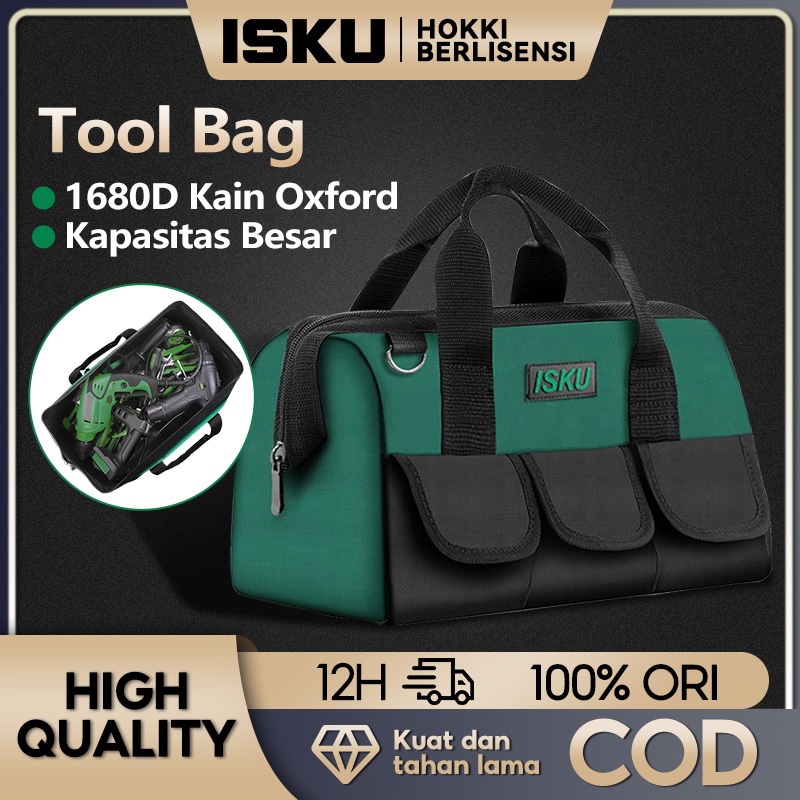 Jual ISKU Tool Bag/Tas Perkakas/13/16/18 inch 1680D tas perkakas kain ...