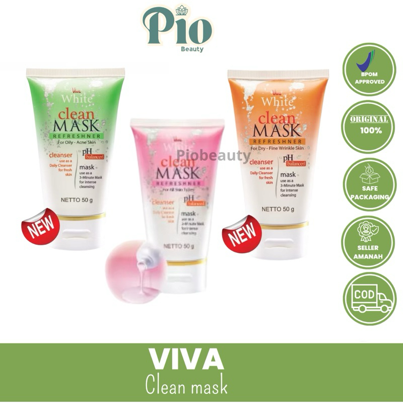 Jual Viva White Clean Mask Refreshner ge | Shopee Indonesia