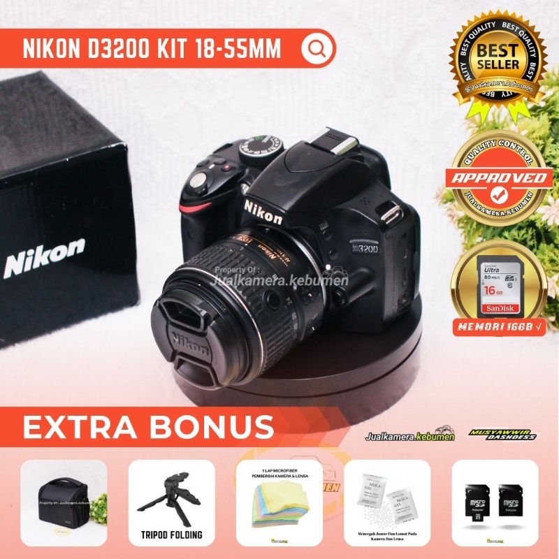 Jual NIKON D3200 18 55MM NO VIGNET MULUS | Shopee Indonesia