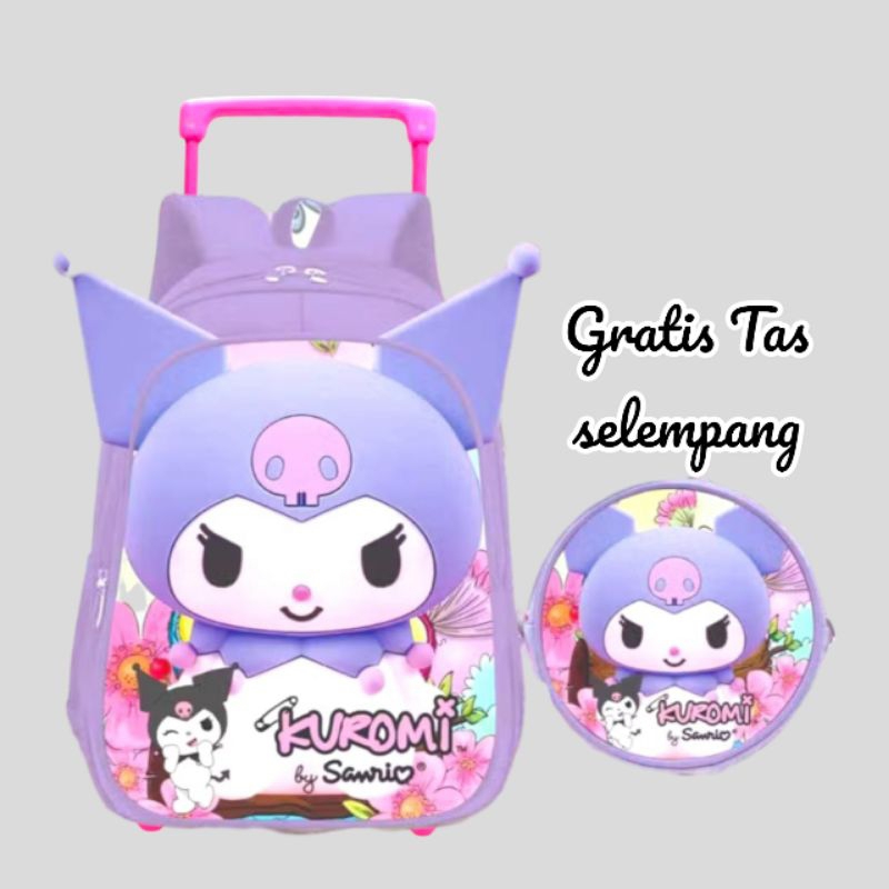 Jual Ransel Trolly Troli Sekolah Anak Paud Tk Karakter Kartun Kuromi Melodi Labubu Unicorn Kuda ...