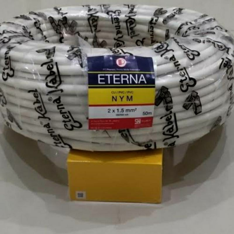 Jual KABEL ETERNA 2x1,5 ORIGINAL 50 METER KABEL NYM SNI | Shopee Indonesia