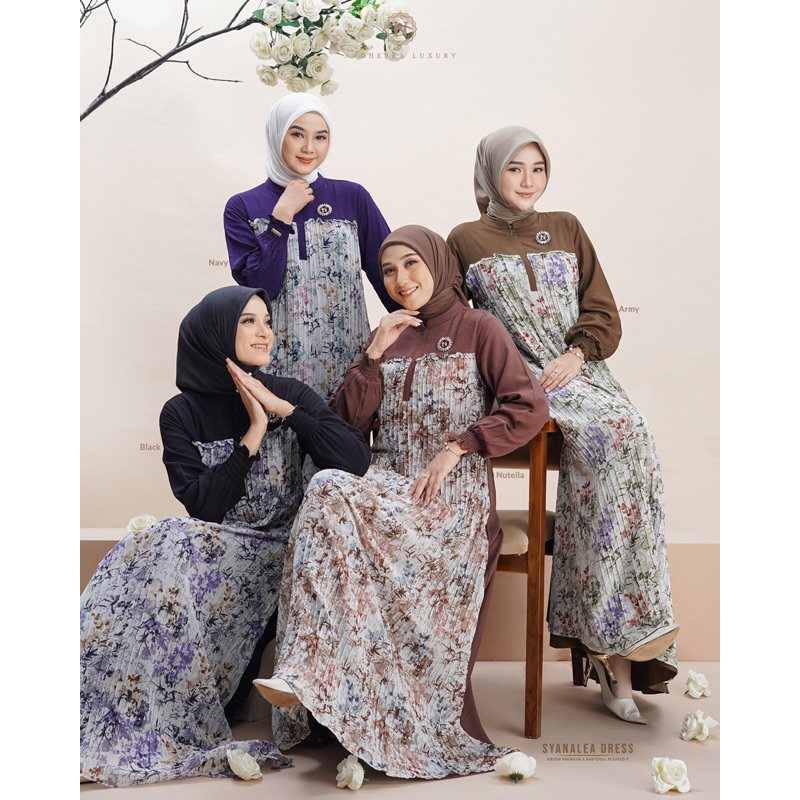 Jual SYANALEA DRESS PANJANG WANITA SIMPLE DAN ELEGAN BY NADHEERA LUXURY ...