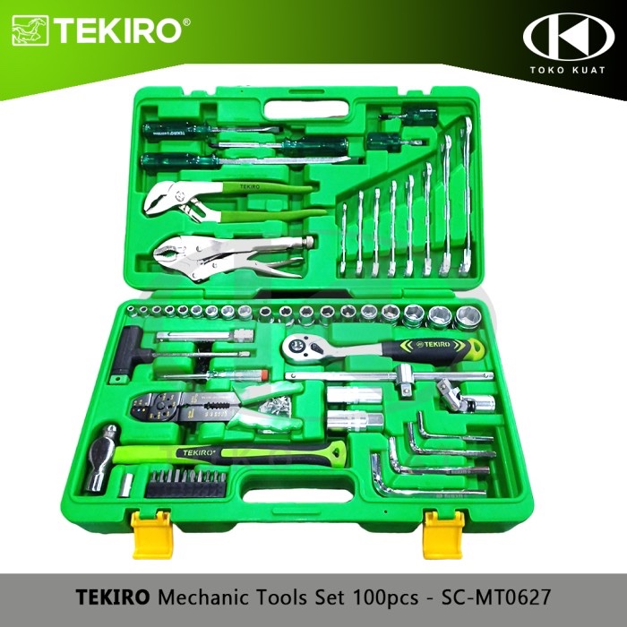 Jual TEKIRO Kunci Bengkel Box Set / Mechanic Tools Kit 100pcs SC-MT0627 | Shopee Indonesia