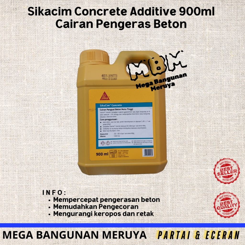 Jual Sikacim Concrete Additive 900ml Cairan Pengeras Beton Pengeras Cor Sikasim Sika-Sim Sikacim ...