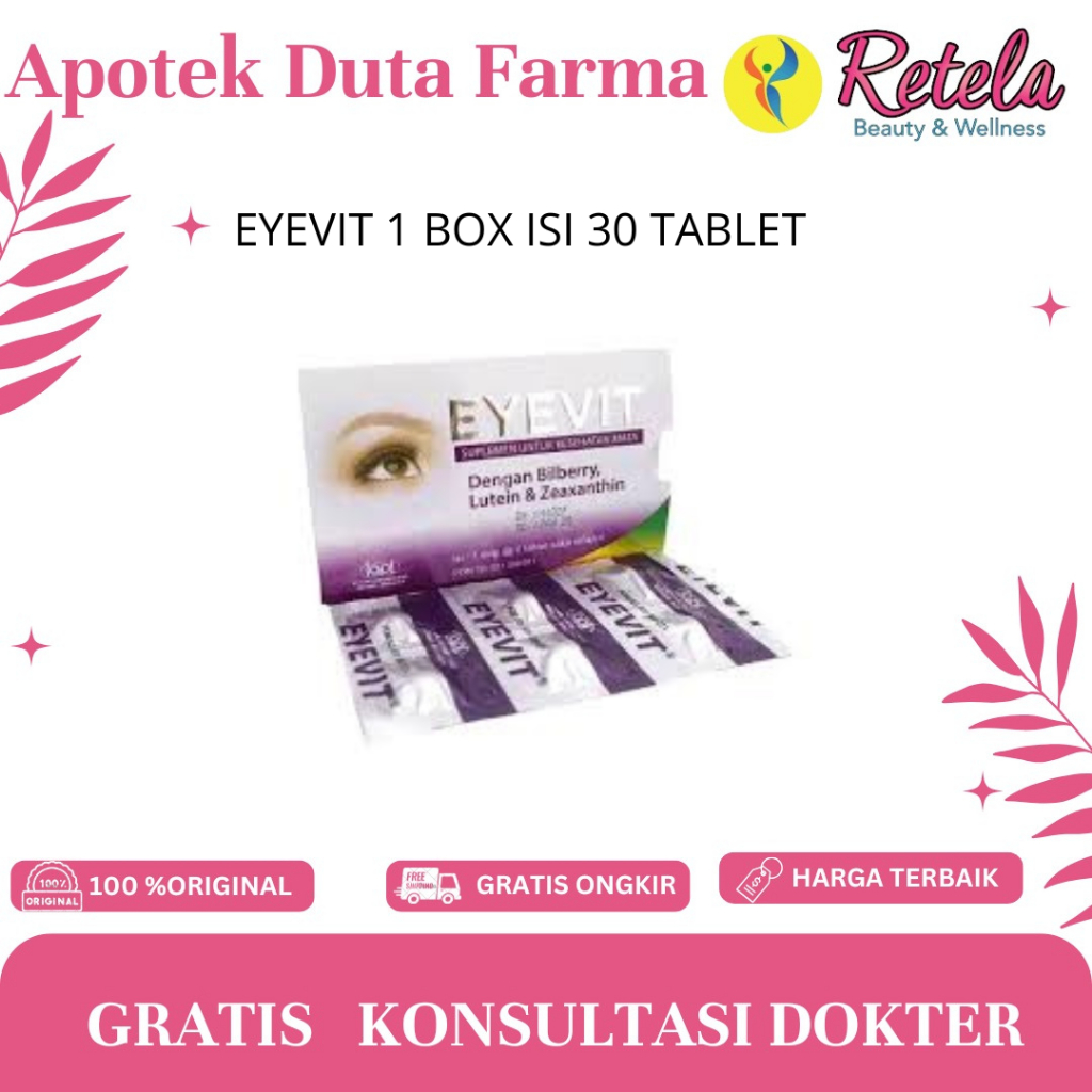 Jual EYEVIT 1 BOX ISI 30 TABLET | Shopee Indonesia