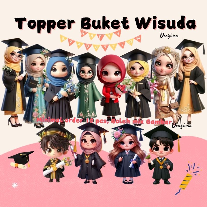 Jual (part1) Topper Buket Wisuda / Topper Wisuda | Shopee Indonesia