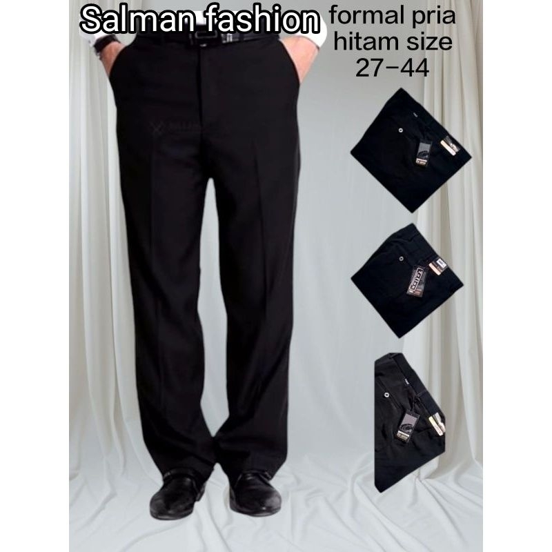 Jual CELANA BAHAN PANJANG FORMAL PRIA CELANA BAHAN HITAM PRIA CELANA ...