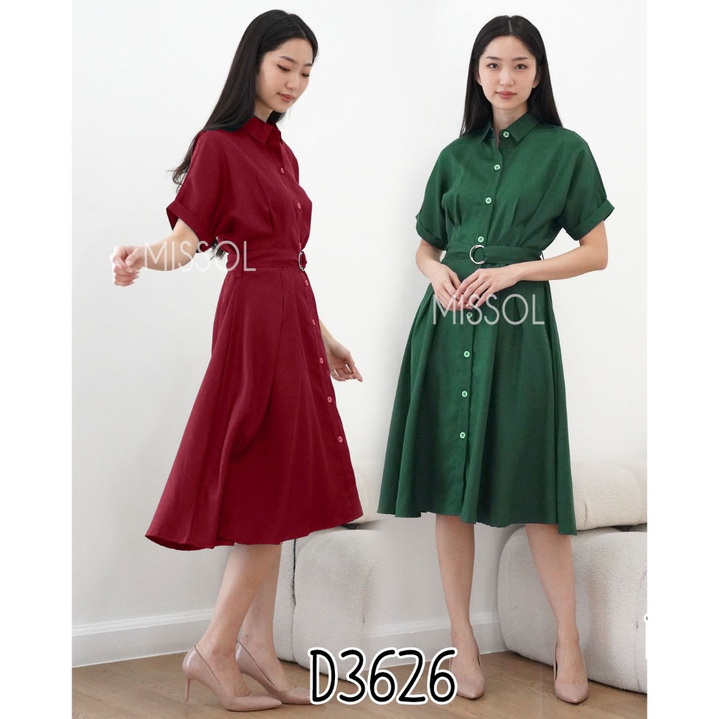Jual MISSOL loose dress polos lebar casual polos midi bisa busui D3626 | Shopee Indonesia