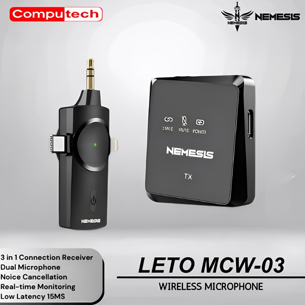 Jual NYK Nemesis Microphone Wireless 2.4GHz Clip On 3 in 1 LETO MCW-03 - Mic NYK MCW03 | Shopee ...